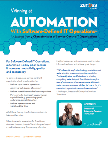 Automation With Software-Defined IT Operations - Zenoss